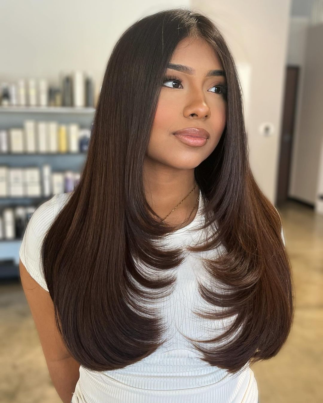 23 Ideas for Front Layers Long Hair 2025 | Butterfly Haircut & Curtain ...