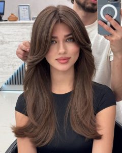 23 Ideas for Front Layers Long Hair 2025 | Butterfly Haircut & Curtain ...