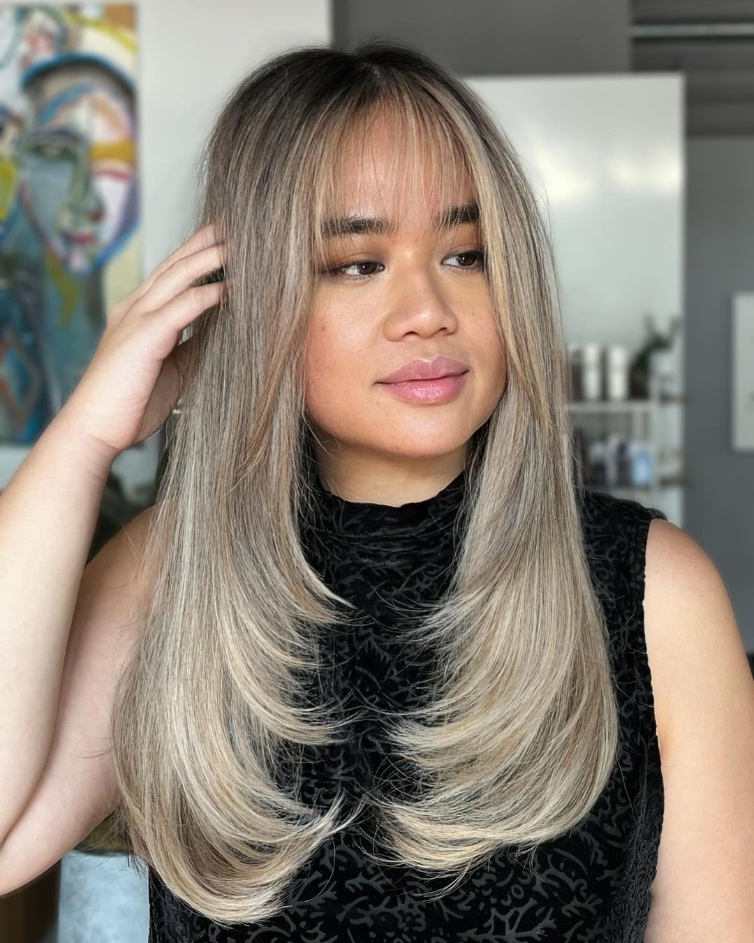 23 Ideas for Front Layers Long Hair 2025 | Butterfly Haircut & Curtain ...