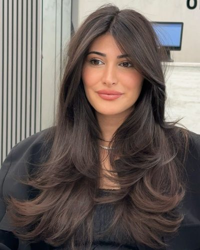 23 Ideas for Front Layers Long Hair 2025 | Butterfly Haircut & Curtain ...