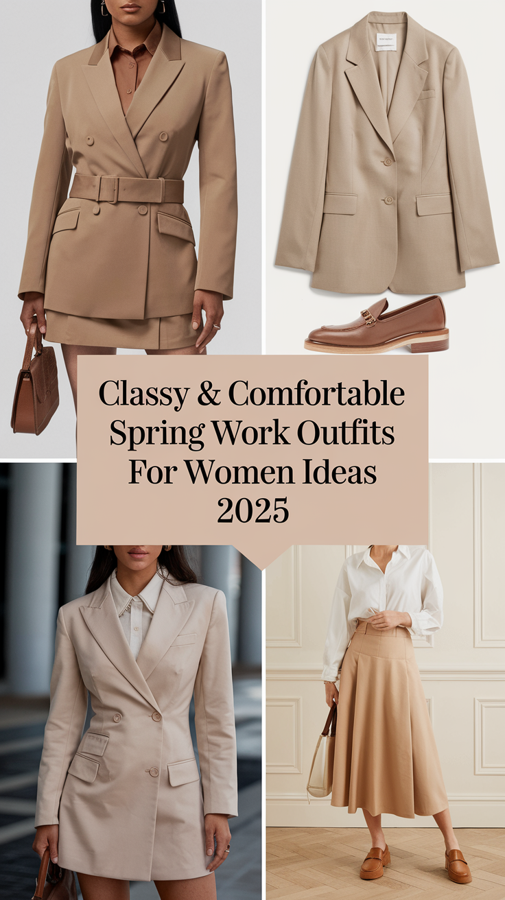 Classy & Comfortable Spring Work Outfits for Women Ideas 2025 - 20 ...