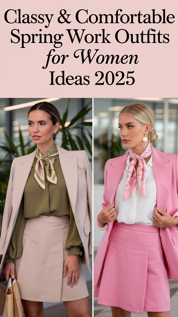Classy & Comfortable Spring Work Outfits for Women Ideas 2025 - 20 ...