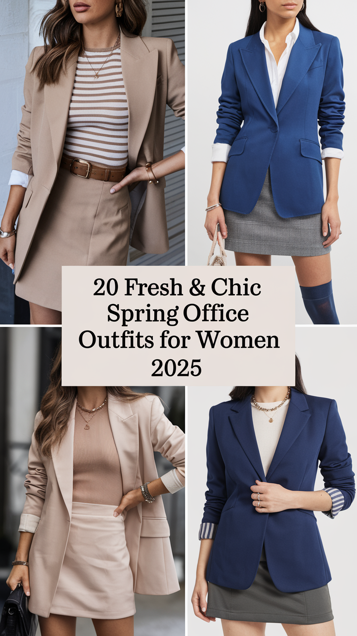 Fresh & Chic Spring Office Outfits for Women 2025 - 20 Ideas for ...