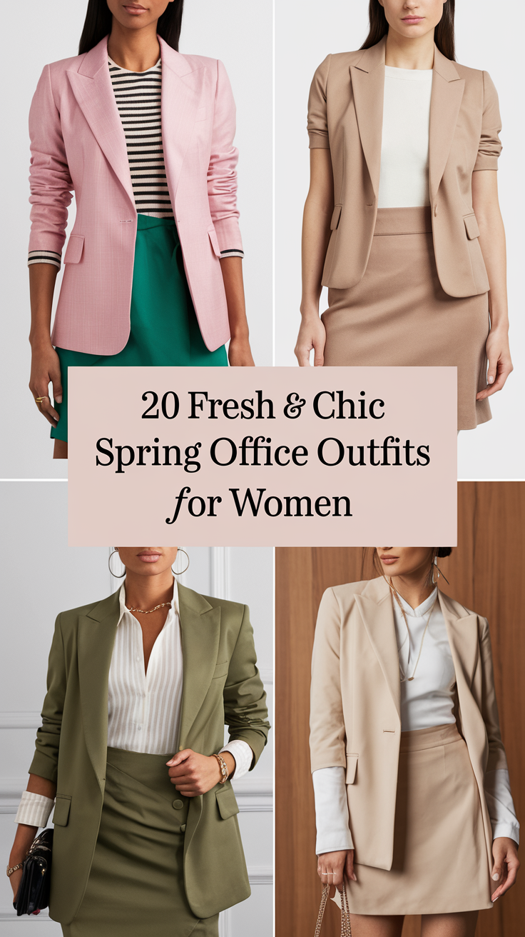 Fresh & Chic Spring Office Outfits for Women 2025 - 20 Ideas for ...