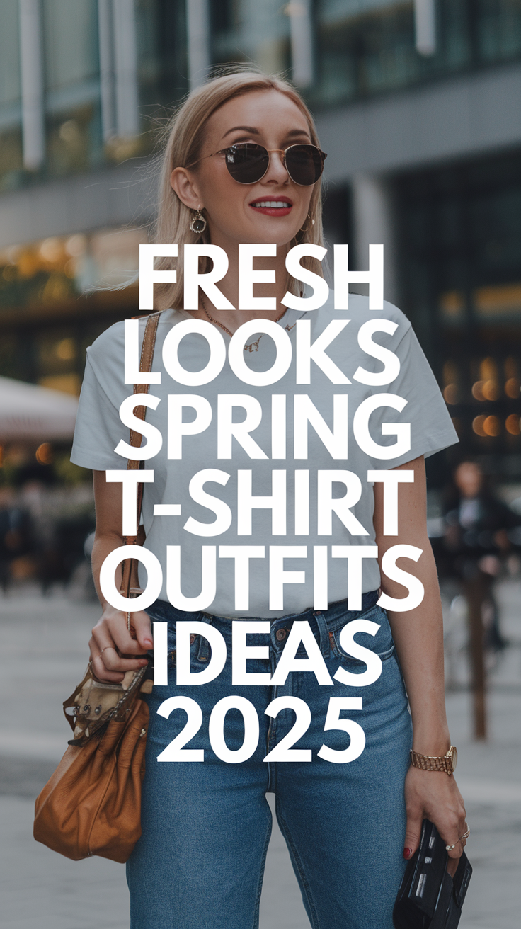 Fresh Looks Spring T-Shirt Outfits Ideas 2025 - Stylish & Casual Spring ...