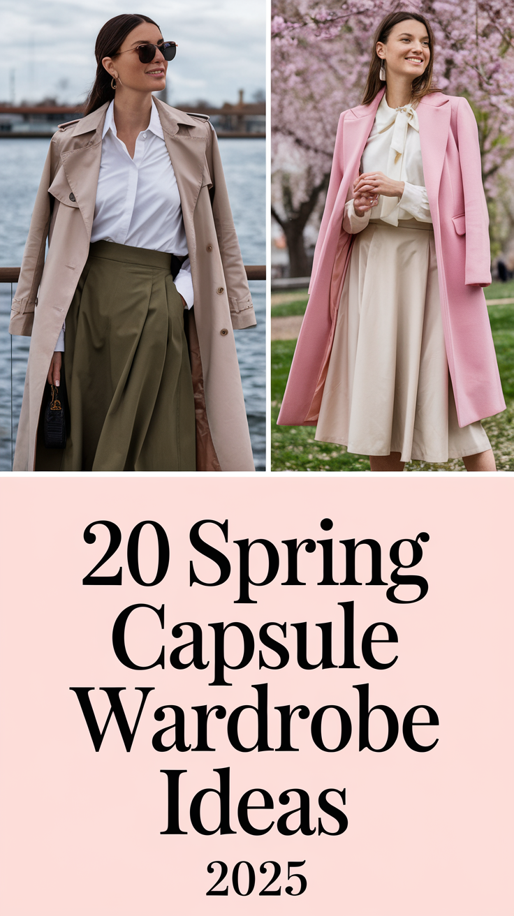 Spring Capsule Wardrobe Ideas 2025: 20 Minimalist & Chic Outfits for ...