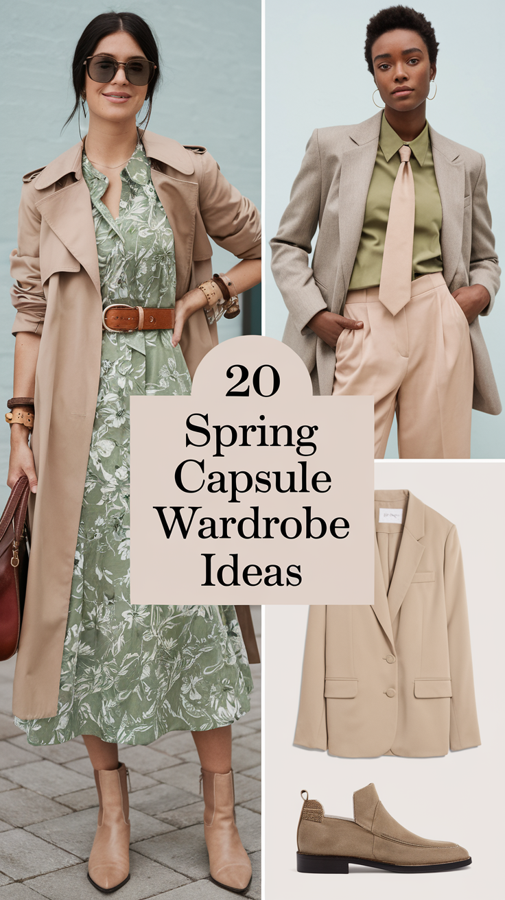 Spring Capsule Wardrobe Ideas 2025: 20 Minimalist & Chic Outfits for ...