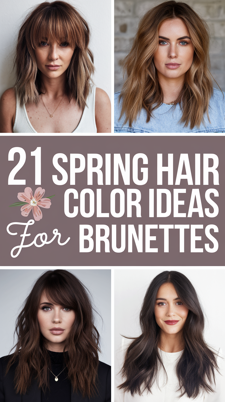 21 Gorgeous Spring Hair Color Ideas for Brunettes in 2025 – Highlights ...