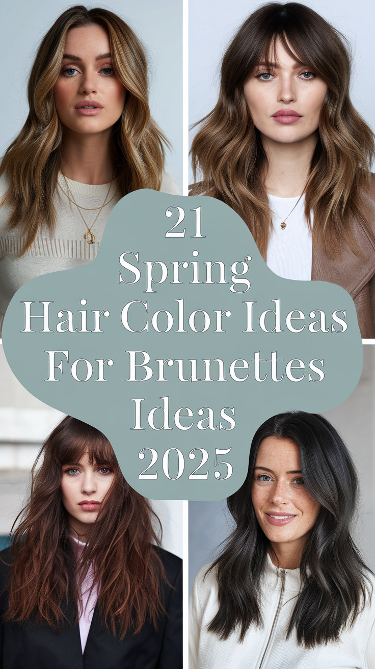 21 Gorgeous Spring Hair Color Ideas for Brunettes in 2025 – Highlights ...