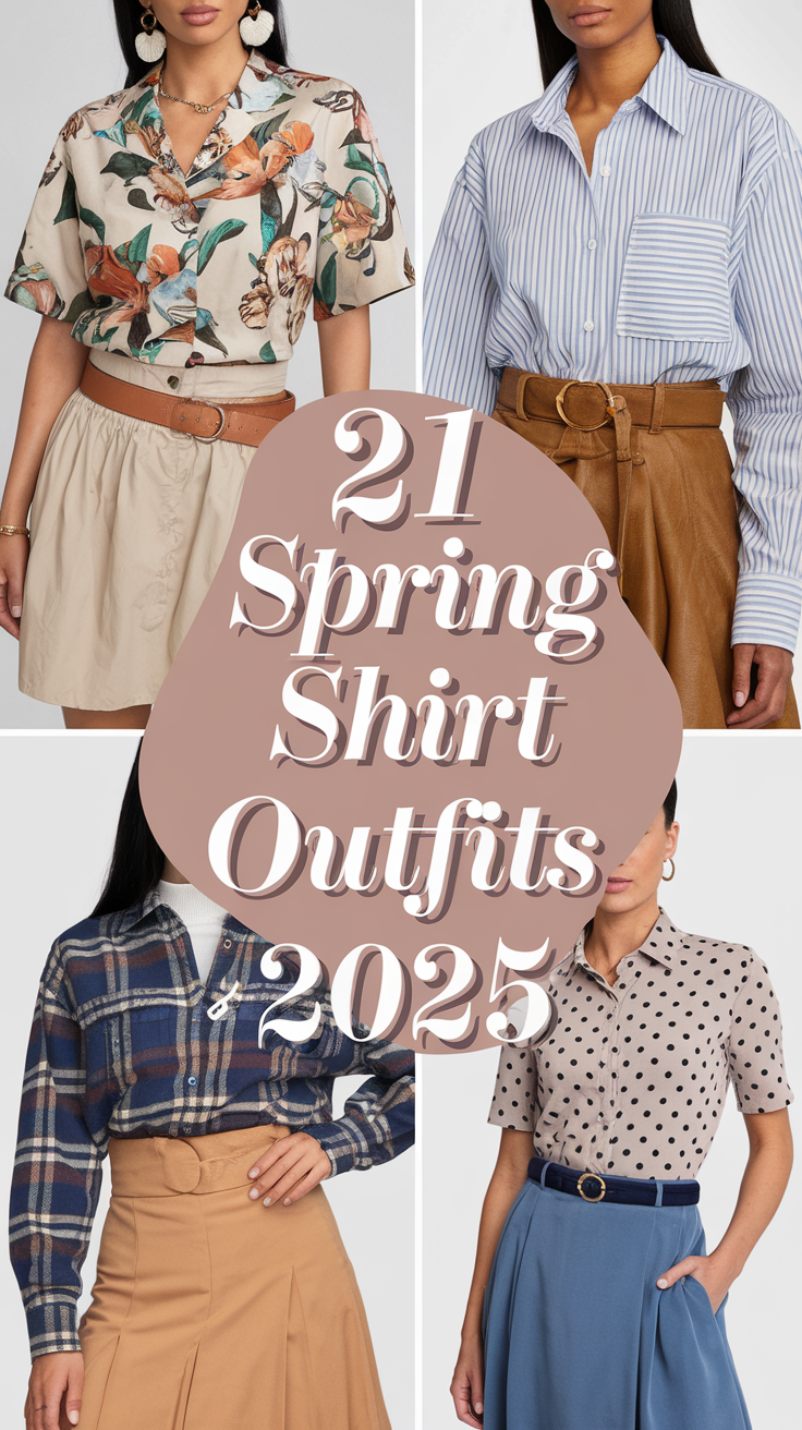 21 Spring Shirt Outfits 2025 Ideas for Women – Casual, Dress, and ...