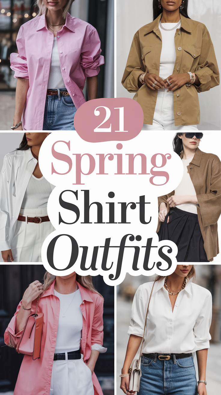 21 Spring Shirt Outfits 2025 Ideas for Women – Casual, Dress, and ...