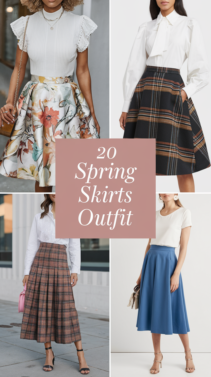 Spring Skirts Outfit 2025: 20 Cute, Casual, and Modest Ideas for Every ...