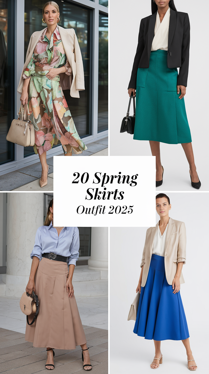Spring Skirts Outfit 2025: 20 Cute, Casual, and Modest Ideas for Every ...