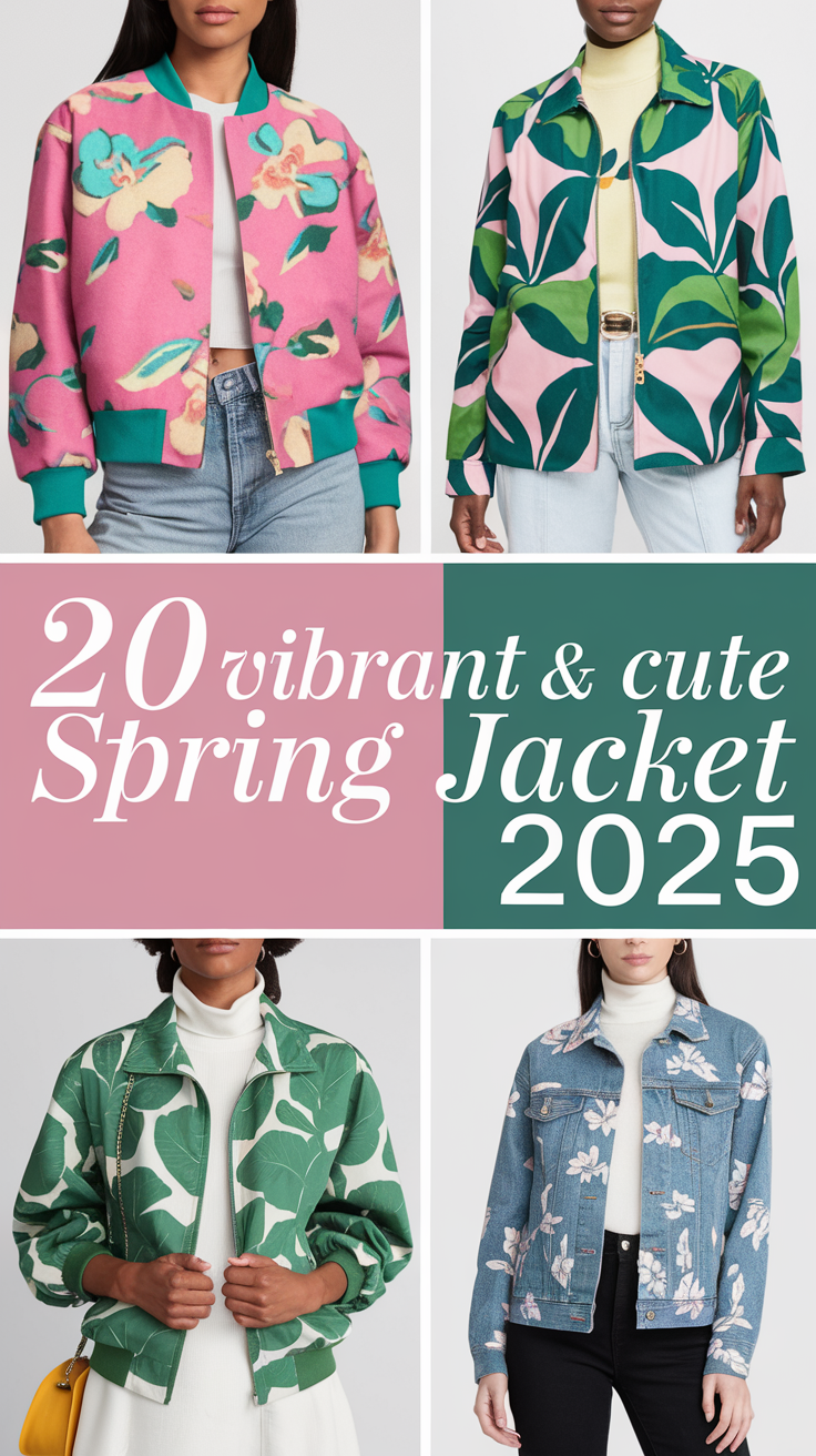 Vibrant & Cute Spring Jacket Ideas 2025: 20 Stylish Women's Outfits for ...