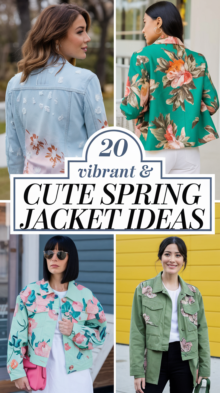 Vibrant & Cute Spring Jacket Ideas 2025: 20 Stylish Women's Outfits for ...