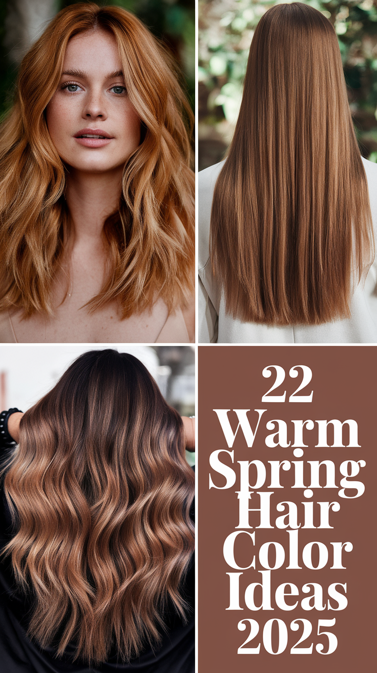 Warm Spring Hair Color Ideas 2025 – 22 Stunning Ideas for Every Hair Type