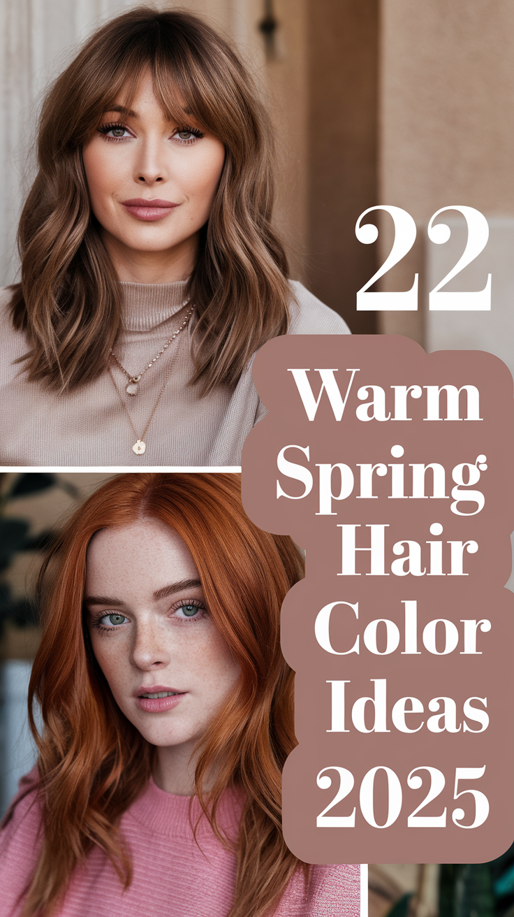 Warm Spring Hair Color Ideas 2025 – 22 Stunning Ideas for Every Hair Type