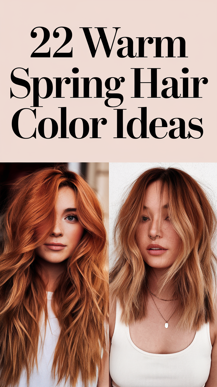 Warm Spring Hair Color Ideas 2025 – 22 Stunning Ideas for Every Hair Type