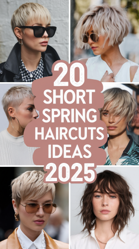 Short Spring Haircuts Ideas 2025 – Trendy Styles for Women with Bangs ...