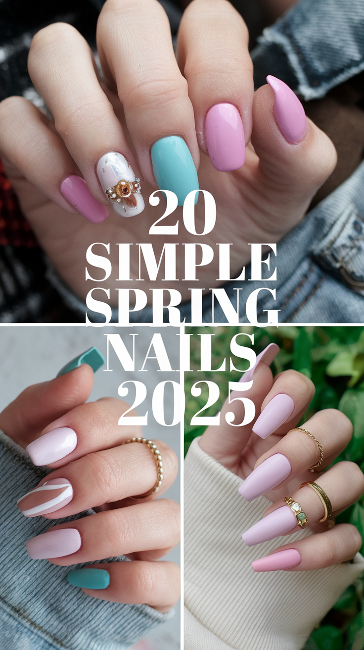 Simple Spring Nails Ideas 2025 – 20 Trendy & Elegant Nail Sets for ...
