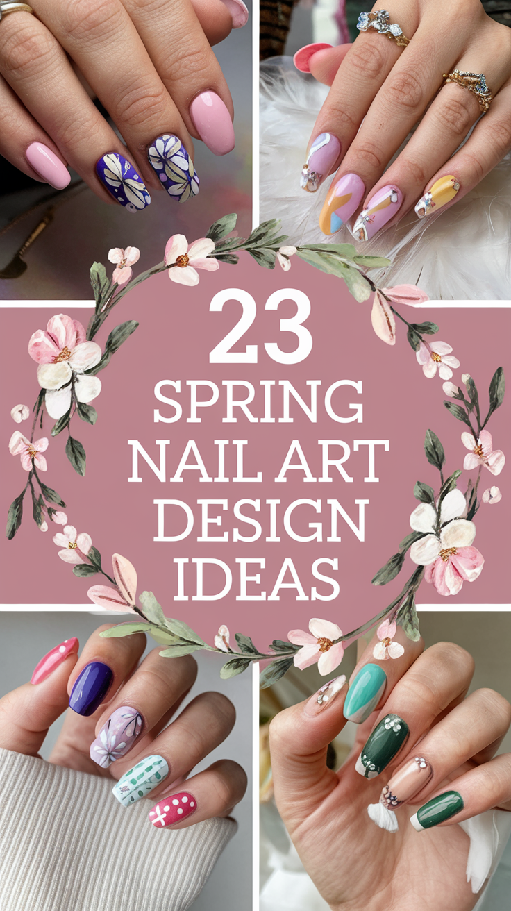 23 Spring Nail Art Designs Ideas 2025 – Trendy, Fun & Pretty Glitter Styles
