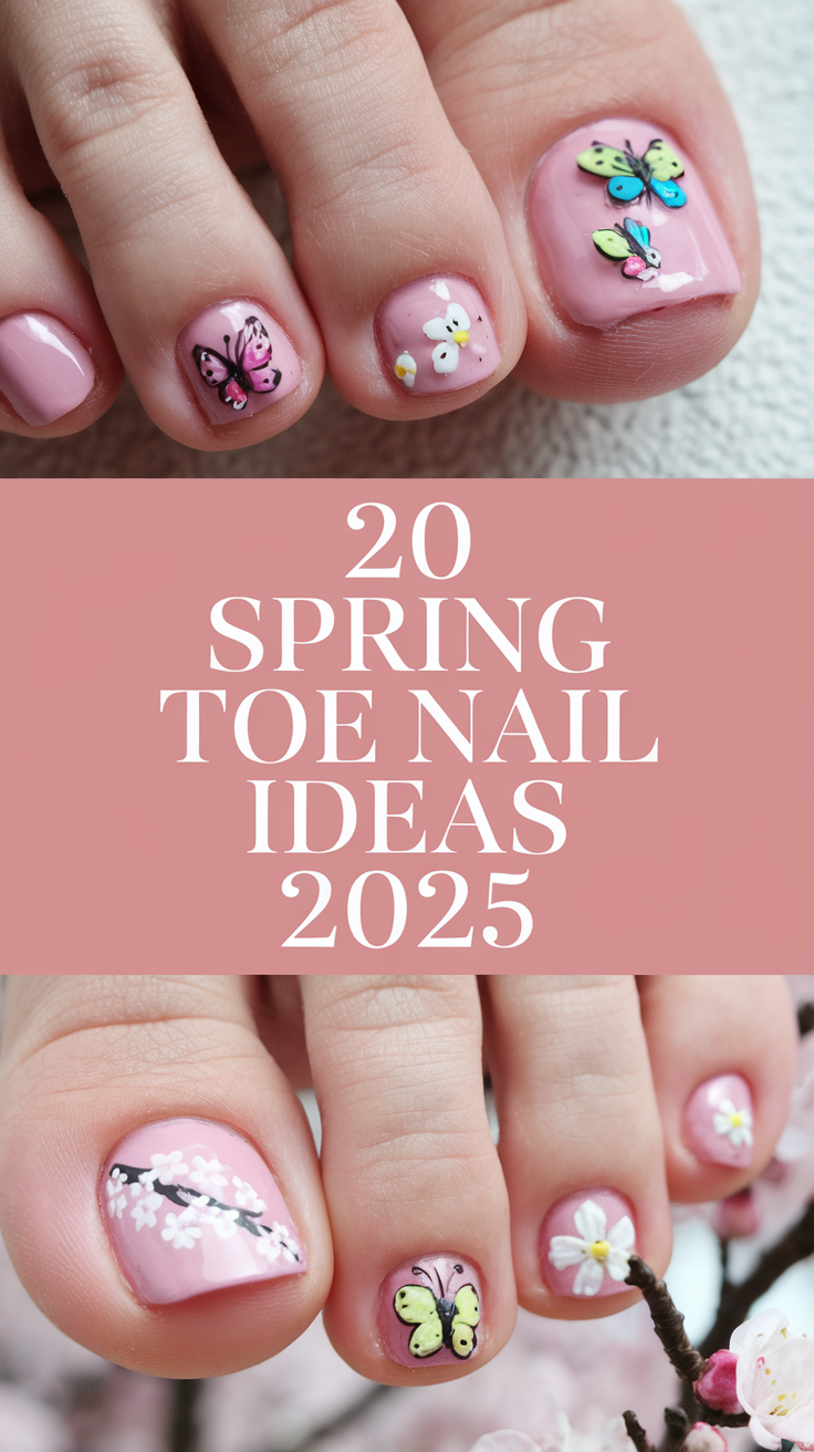 20 Spring Toe Nail Ideas 2025 – Cute, Simple, and Trendy Designs