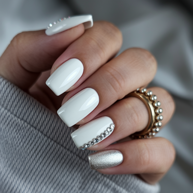 20 White Spring Nails Ideas 2025 – Elegant Acrylic, Almond, Square ...