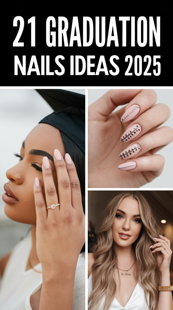 Graduation Nails Ideas 2025 – 21 Cute & Classy Designs for High School ...