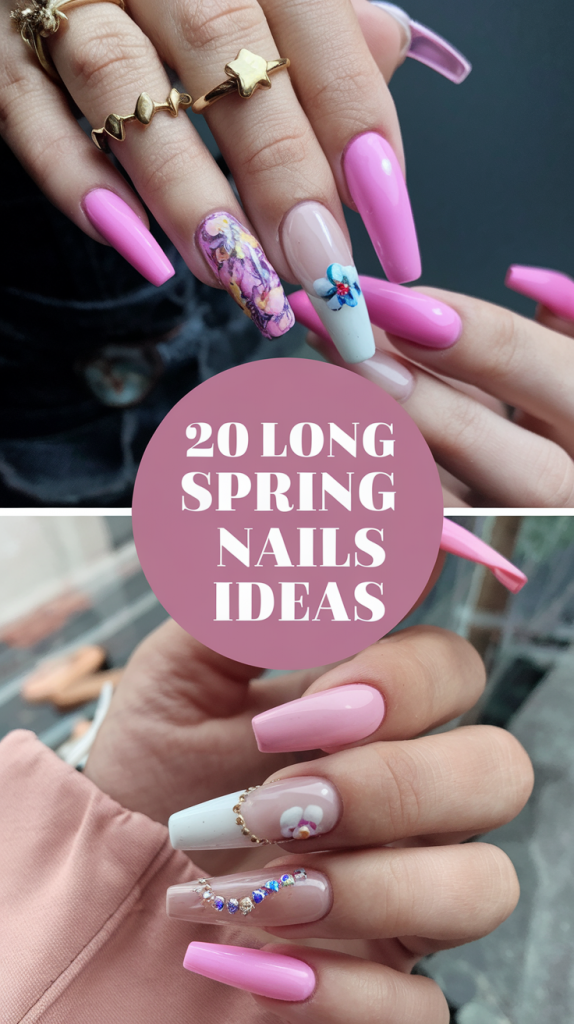 20 Long Spring Nails Ideas 2025 – Cute, Classy & Trendy Designs