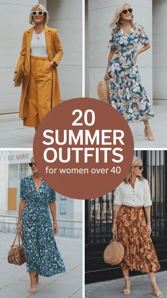 Summer Outfits for Women Over 40 - 2025 | 20 Stylish & Trendy Ideas for ...