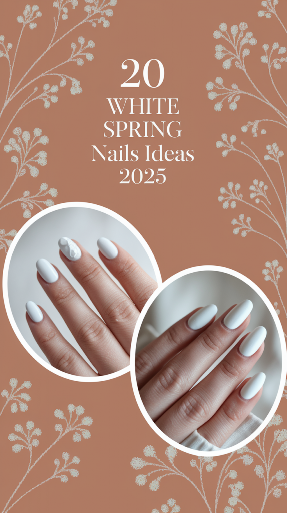 20 White Spring Nails Ideas 2025 – Elegant Acrylic, Almond, Square ...