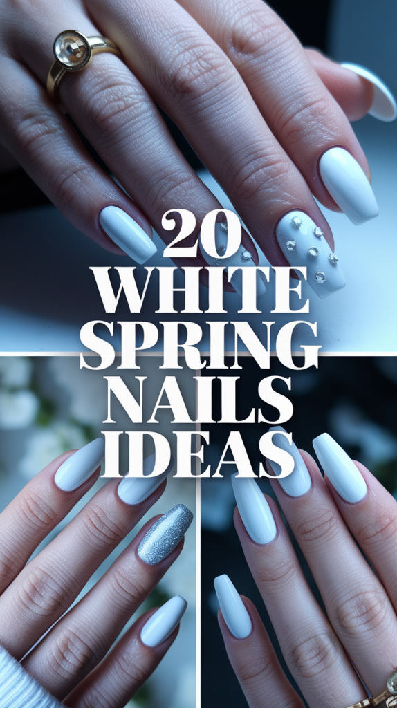 20 White Spring Nails Ideas 2025 – Elegant Acrylic, Almond, Square ...