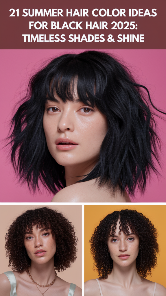 Summer Hair Color Ideas for Black Hair 2025: 21 Bold & Warm Balayage ...
